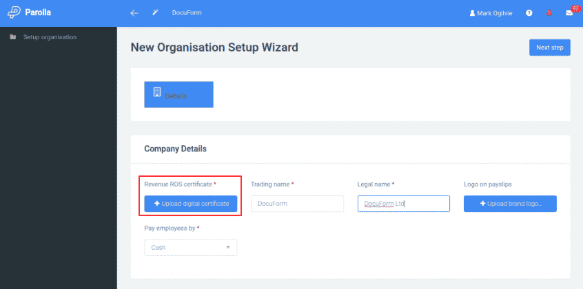 ROS Digital Certificates - Parolla