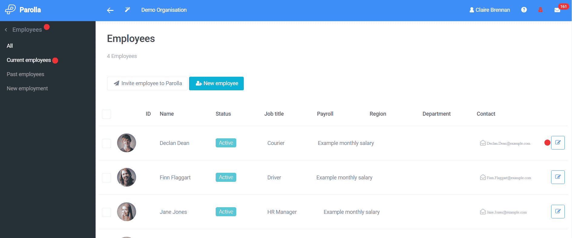 Creating Employee Profiles - Parolla - adding basic information Creating Employee Profiles - Parolla - adding basic information