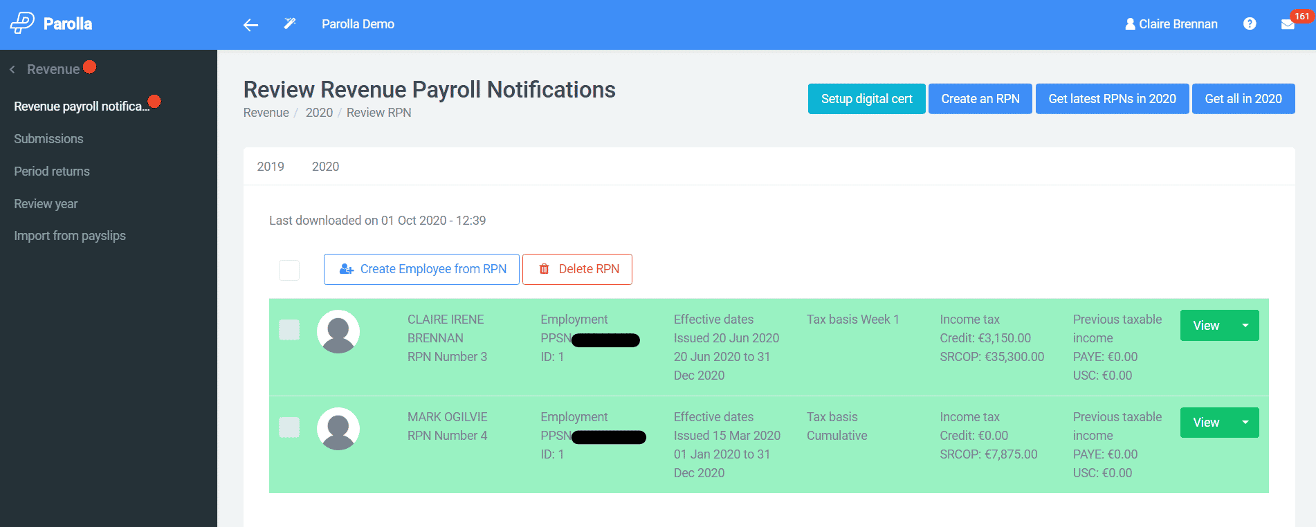 Creating Employee Profiles - Parolla -adding to basic RPN information Creating Employee Profiles - Parolla -adding to basic RPN information